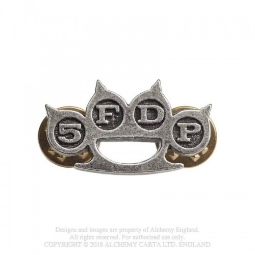 5FDP Five Finger Death Punch Knuckle Duster Pin Badge Alchemy