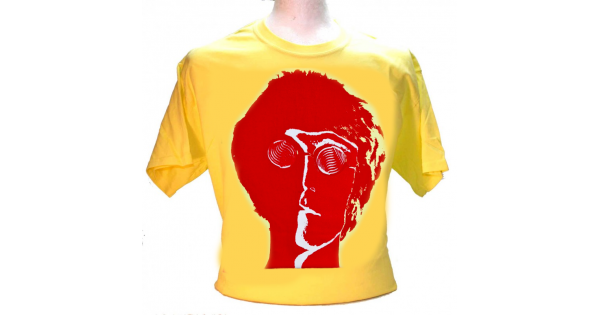 John Lennon Yellow Square Punk Rock Goth Band T-shirt